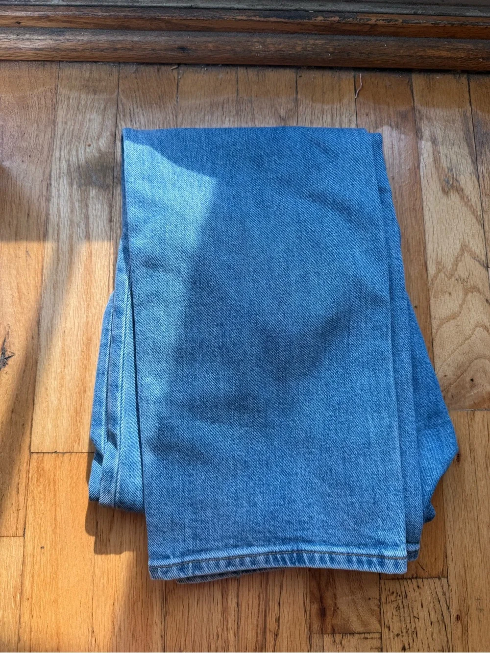 Aritzia | Jeans | Aritzia Light Blue Straight Jeans With Buttonfly ...